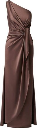Adrianna Papell Abendkleid One Shoulder Satin Gown Schlankes und skulpturales Ein-Schulter-Satin-Kleid