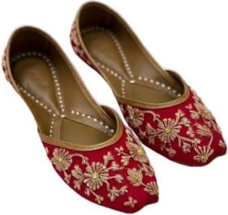 Generic Femmes Mariage Jutti Etnic Khussa Fashion Mojari Plat Wear Bellies US Taille 6-10 DLY, Motif 3, 39.5 EU