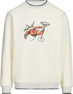 Dr&ocirc;le de Monsieur Pull ample brod&eacute; en coton