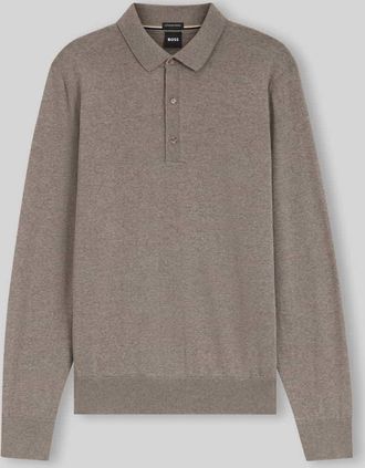 HUGO BOSS Regular Fit Poloshirt aus reiner Schurwolle Modell Lancione