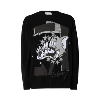 Iceberg Rundhalspullover Gatto Silvestro - - Knitwear - Herren - Schwarzk - 2XL