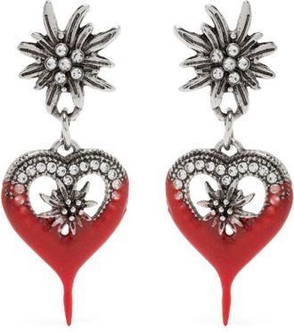 Ottolinger Dipped Flower Heart Ohrringe - Rot