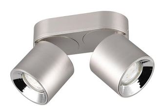 Trio Trio Luminaire encastrable et apparent Guayana 651000207, m&eacute;tal nickel mat, sauf 2x GU10