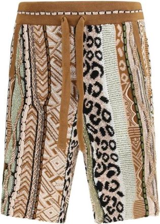 Laneus Homme, Shorts, Multicolore, Taille: S Shorts Bermuda en Coton avec Taille Couliss&eacute;e et Poches Lat&eacute;rales