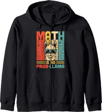 MathWare Funny Nerdy Math is No Prob-Llama, Pi Day Math Teacher Retro Kapuzenjacke