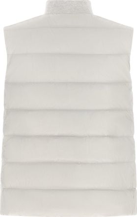 Brunello Cucinelli Heraldic Patch Quilted Vest - White