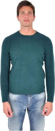 Drumohr Homme, Pulls, Vert, Taille: M Ribbed Crewneck
