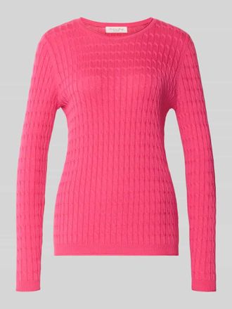 Christian Berg Slim Fit Strickpullover mit Zopfmuster