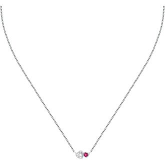 Cleor Collier en argent 925/1000 et zircon
