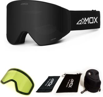 Mox Infinity II Black Skibrille - Onyx Black/Schwarz OTG, mit magnetische Wechselgl&auml;ser