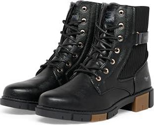 Mustang Jeans Bottes &agrave; lacets pour femme, Noir, 39 EU