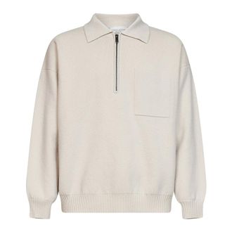 Roberto Collina Zip Polo Confort - Homme - Sweatshirts et sweats &agrave; capuche - Beige - Taille: S