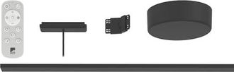 Eglo Niedervolt Schienensystem Track Plus, erweiterbares Set mit Fernbedienung, Starterset Schienenleiste f&uuml;r Wand und Decke, Kunststoff in Schwarz, L 95 c