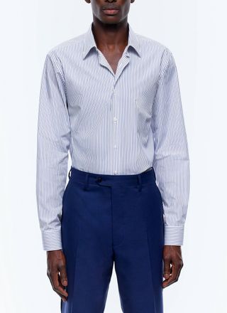 Fursac Chemise col droit en coton certifi&eacute; - Taille 37 - Homme