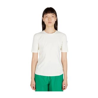 Moncler Vintage Logo Patch T-Shirt - - Tops - Damen - Wei&szlig; - XS