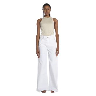 Scotch & Soda Femme, Jeans, Blanc, Taille: W24 The Wave Wide Leg Jeans