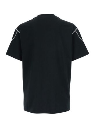 Givenchy Mens T-Shirt With Logo Black Cotton T-Shirts And Polos