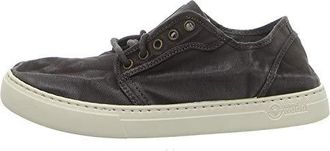 Natural World Eco - 6602E Mens Trainers - Organic Cotton Canvas Shoes - 100% EcoFriendly - Black Color