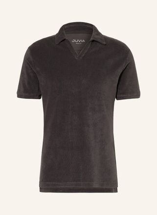 Juvia Frottee-Poloshirt grau