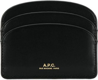 A.P.C. Schwarzer Half-moon Kartenhalter Geldb&ouml;rse - - Accessories - Damen - Schwarzk - ONE SIZE