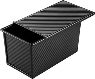 Cabilock Moule a Pain avec Couvercle Antiadh&eacute;sif Moule en Acier Carbone avec Couvercle pour Cuisson Fabrication de G&acirc;teau et Pain Grill&eacute; - 22 x 12 x 12 cm