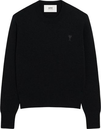 Ami Merinos Rundhals-Pullover - - Knitwear - Damen - Schwarzk - L