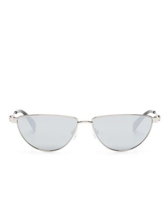 Alexander McQueen Eyewear Sonnenbrille mit D-Gestell - Silber