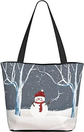 AOOEDM Bonhomme de neige dhiver (2) sac &agrave; provisions pour femme 13x11x7in.Le cadeau parfait pour la Saint-Valentin.Cest de la Saint-Valentin pour maman, fill