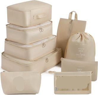 Generic 9-teiliges Set Reise-Organizer, Aufbewahrungstaschen, Koffer, Toilettenartikel, Schuhe, Kleidung, Ordentlicher Beutel, Packw&uuml;rfel, H&uuml;llen, Zubeh&ouml;r(9PC