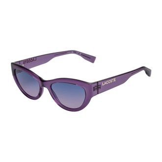 Lacoste Femme, Accessoires, Violet, Taille: ONE Size Lunettes de Soleil Cat Eye Modernes en Acétate