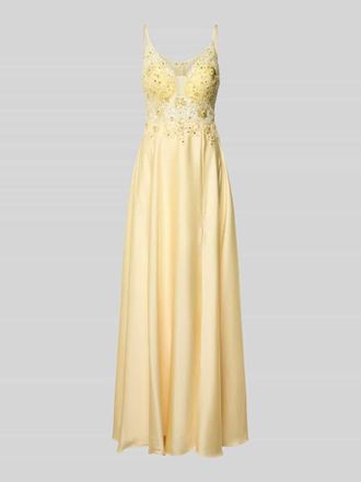 Laona Abendkleid mit floralem Ziersteinbesatz