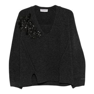 Ermanno Scervino Pull en Laine - Femme - Pulls - Gris - Taille: 36 FR