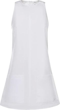 Courr&egrave;ges Femme, Robes, Blanc, Taille: 38 FR Heritage Poplin Dress