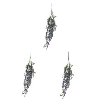 Pretyzoom 3st&uuml;cke K&uuml;nstliche Lavendelblumen Wanddeko Simulationsblumen F&uuml;r Hochzeiten Und Langlebige Wanddekoration Pflegeleichte Kunstblumen F&uuml;r Innen Und Au&szlig;e
