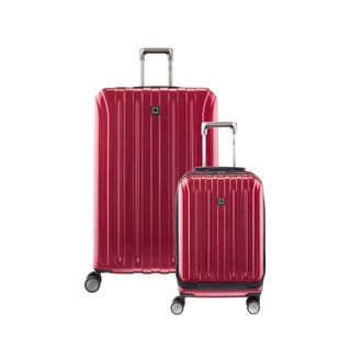 Delsey PARIS Erweiterbares Gep&auml;ckst&uuml;ck aus Titan mit Rollen, Schwarz Kirschrot (Rot) - 00207197704
