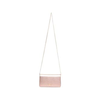 Valentino Garavani VLogo Signature Mini Shoulder Bag In Laminated Grainy Calfskin With Jewel Logo