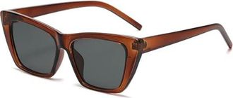 Generic Lunettes de soleil oeil de chat pour femme - Lunettes de soleil tendance - Qualité minimaliste - Couleur gelée - Uv400, Marron, gris., Taille unique