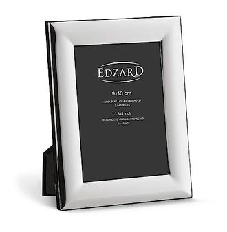 Edzard Bilderrahmen Gela für Foto 9 x 13 cm, edel versilbert, anlaufgeschützt, Samtrücken, Fotorahmen zum Stellen
