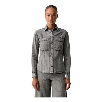 Patrizia Pepe Denimhemd - - Blouses & Shirts - Damen - Grau - S