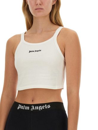 Palm Angels 100% Cotton Tank Top - White