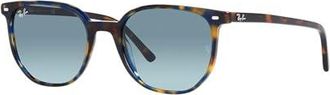 Ray-Ban Lunettes de Soleil ELLIOT RB 2197 Yellow & Blue Havana/Blue Grey Shaded 52/19/145 unisexe