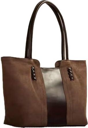Generic Sac bandouli&egrave;re en cuir pour femme, sac &agrave; main &eacute;l&eacute;gant, style r&eacute;tro, grand format, id&eacute;al pour le travail et les voyages (collection 2025)