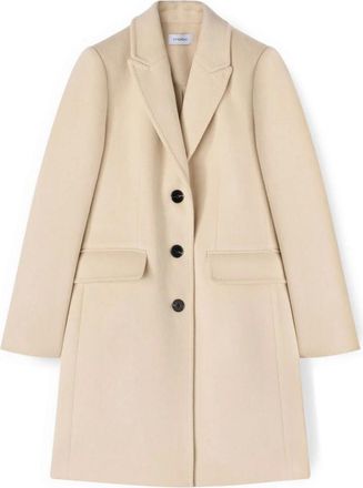 Motivi Femme, Manteaux, Blanc, Taille: 46 FR Manteau en Maille M&eacute;lange de Laine