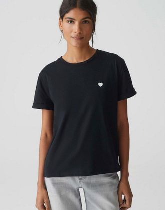 OPUS Kurzarmshirt T-Shirt Serz - Weit