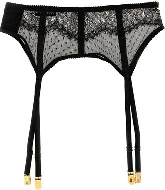 Dolce & Gabbana Femme, Sous-v&ecirc;tements, Noir, Taille: 42 FR Porte-jarretelles en dentelle