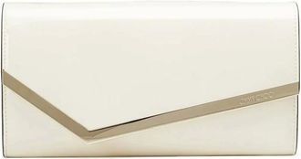 Jimmy Choo London Femme, Accessoires, Blanc, Taille: ONE Size Emmie Leather Clutch Bag