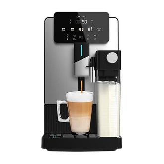 Cecotec Cafeti&egrave;re Superautomatique Cremmaet Latte. 19 Bars, Thermoblock, 6 Boissons, Vaporisateur, 5 Niveaux de Mouture, R&eacute;servoir de Grains 150g, Lait 400ml 