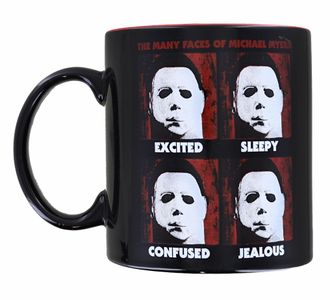 Silver Buffalo Keramiktasse Many Faces of Michael Myers, 590 ml, für Heißgetränke, Halloween