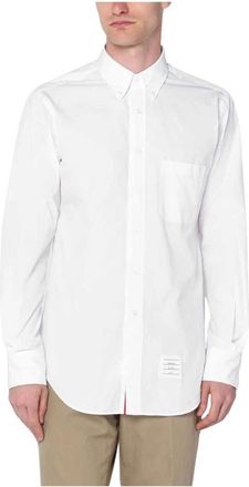 Thom Browne Homme, Chemises, Blanc, Taille: 2XL Chemise Blanche en Coton Style Classique