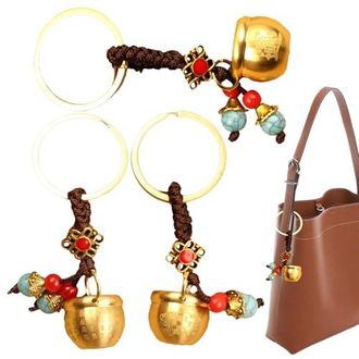 Generic Porte-cl&eacute;s de voiture vintage - Porte-cl&eacute;s d&eacute;coratif r&eacute;tro en laiton - pour hommes, femmes, p&egrave;re, m&egrave;re, adolescents